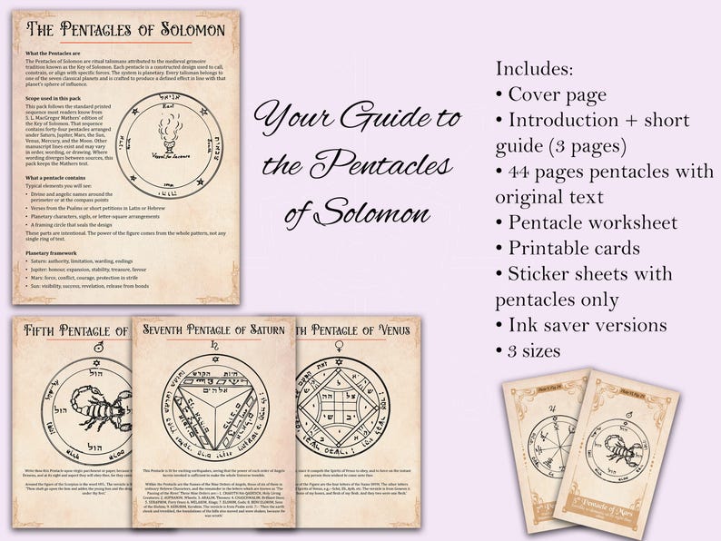 The Pentacles of Solomon | Ancient Magic Guide, 44 Seals & Sigils ...