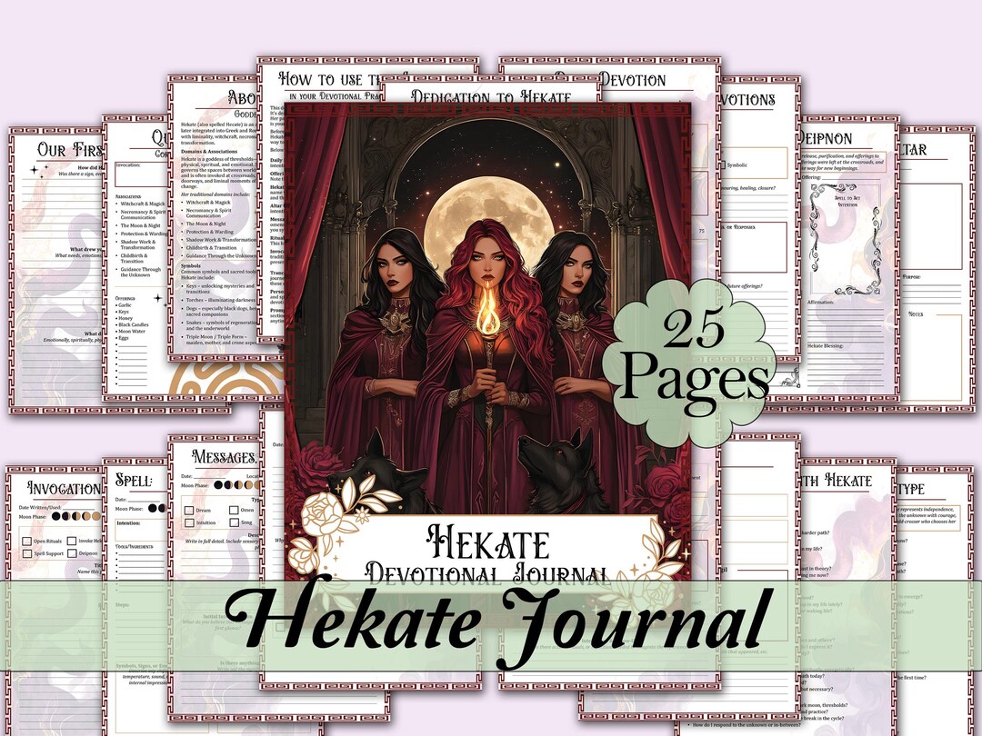 Hekate Devotional Journal | Prayers, Deipnon, Offerings, Dreams, Shadow ...