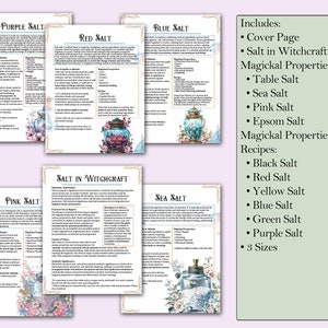 Witch's Salt Guide Recipes How to Craft and Use Coloured Salts in ...