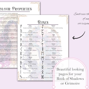 Witchcraft Correspondence Cheat Sheets | Reference Pages for Herbs ...