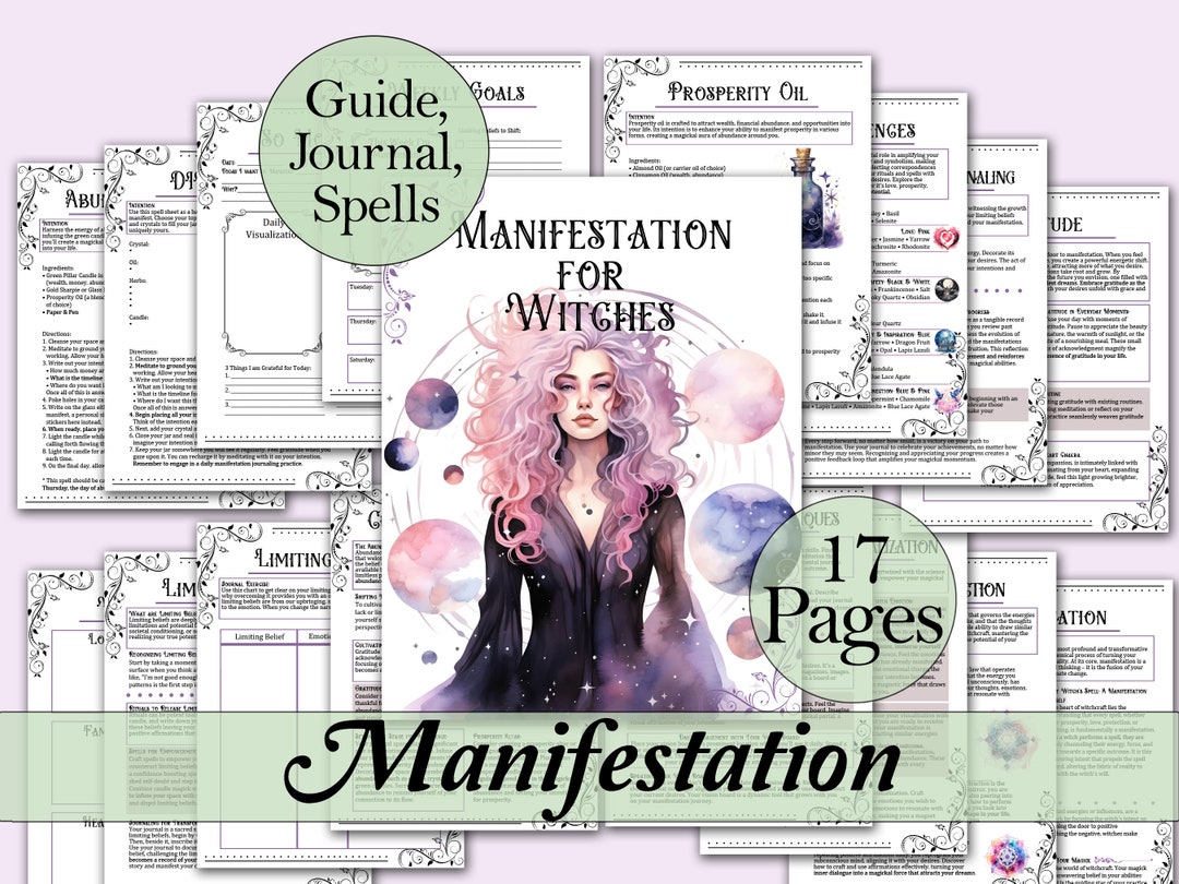 Manifestation for Witches Bundle | Guide, Rituals, Correspondences, and ...