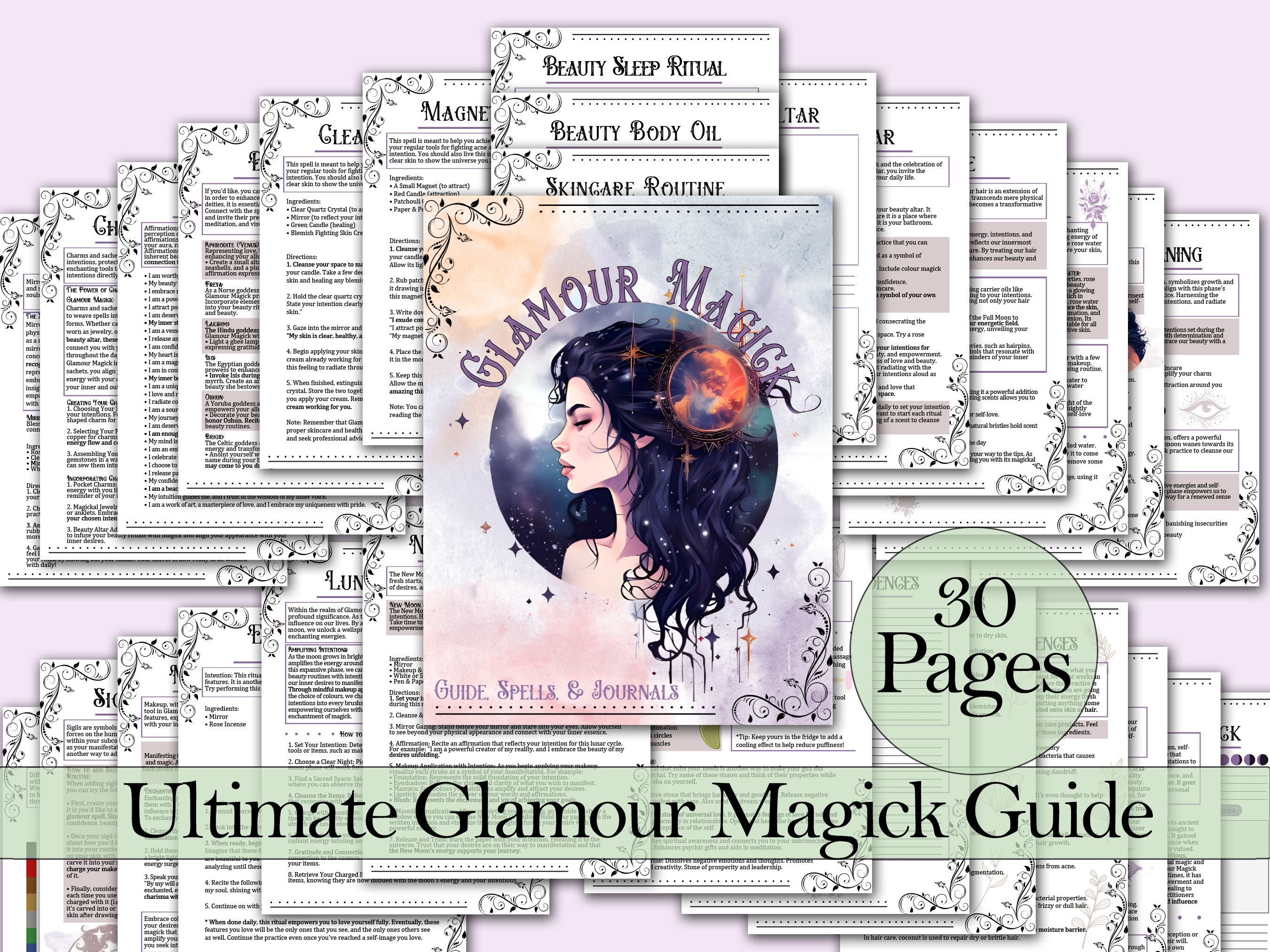 Glamour Magick Book of Shadows Bundle Rituals, Correspondences, Guide, and More Printable Pages ...