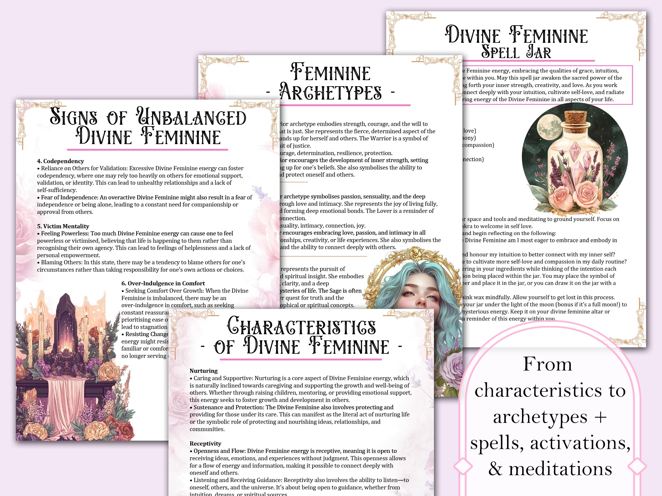Divine Feminine Book of Shadows Bundle | Quiz, Spells, Rituals, Sacred ...