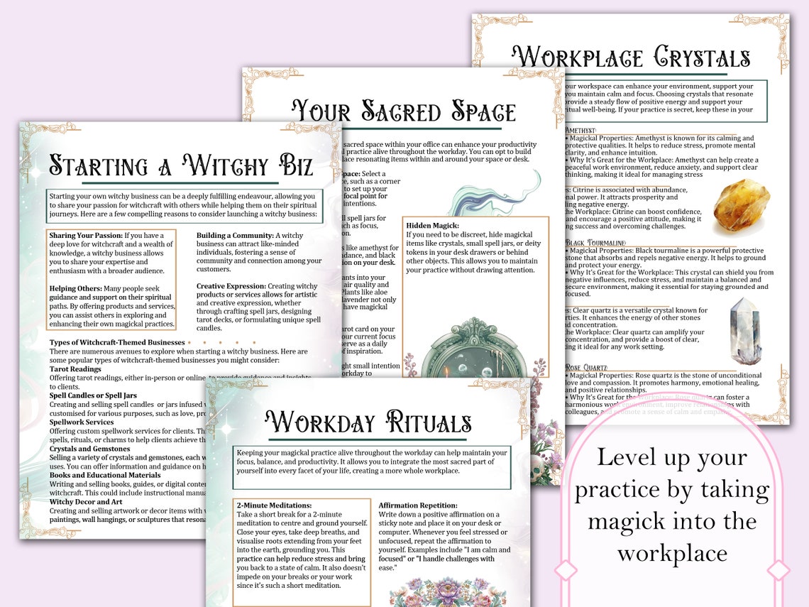Work Witch Bundle | Guide to Magick in the Workplace, Spells, Rituals ...