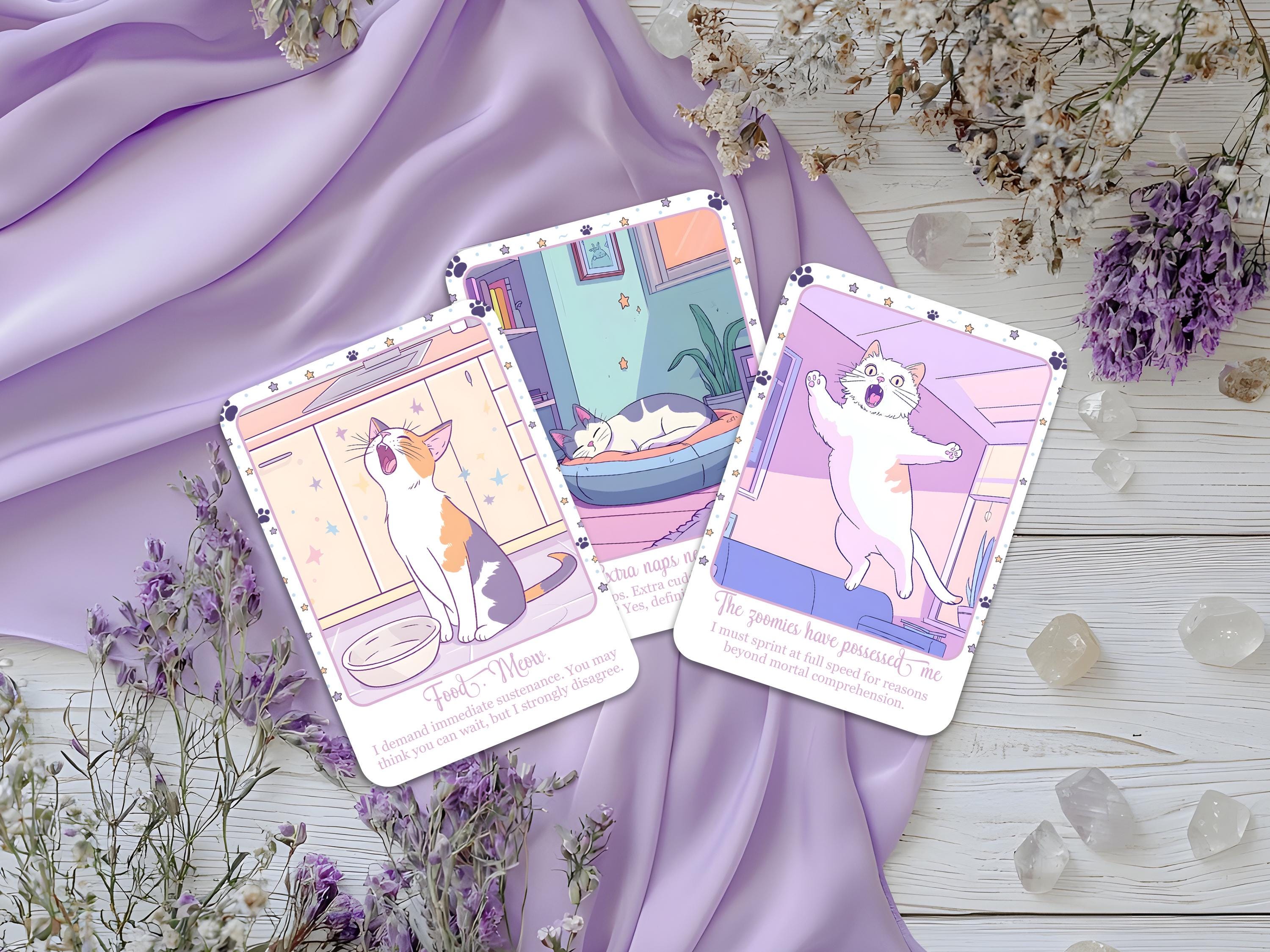 Purring Prophet Oracle Deck | Messages From the Litter Box - Cute Cat ...