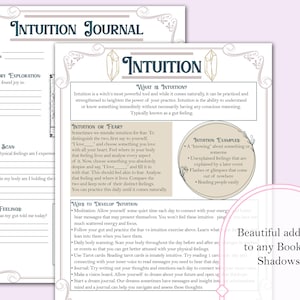 Intuition Guide and Worksheet | Printable Pages - Etsy