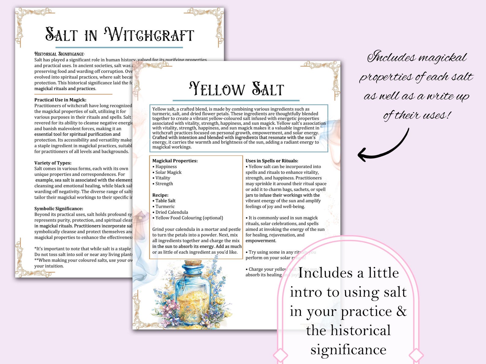 Witch's Salt Guide + Recipes | How to Craft and Use Coloured Salts in ...
