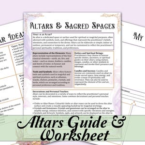 Altars Guide & Worksheet | Simple Altar Planner for Your Magickal ...