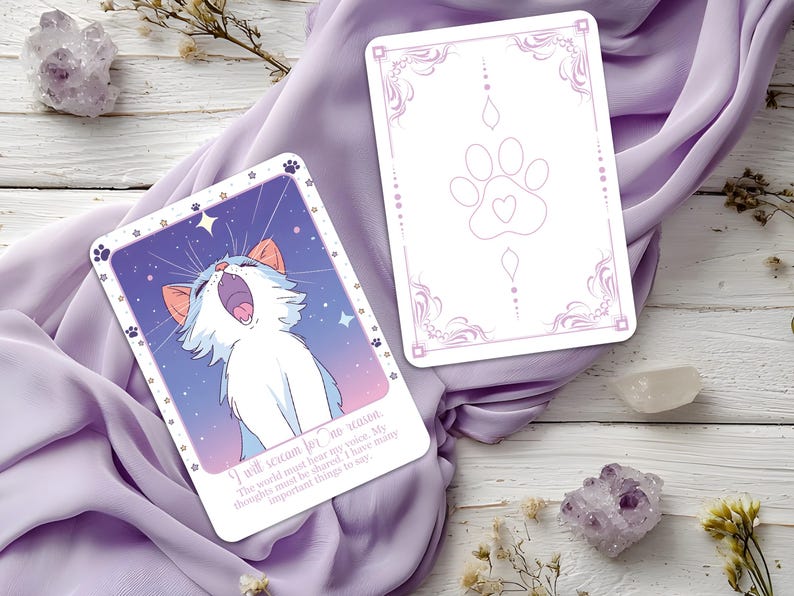 Purring Prophet Oracle Deck | Messages From the Litter Box - Cute Cat ...