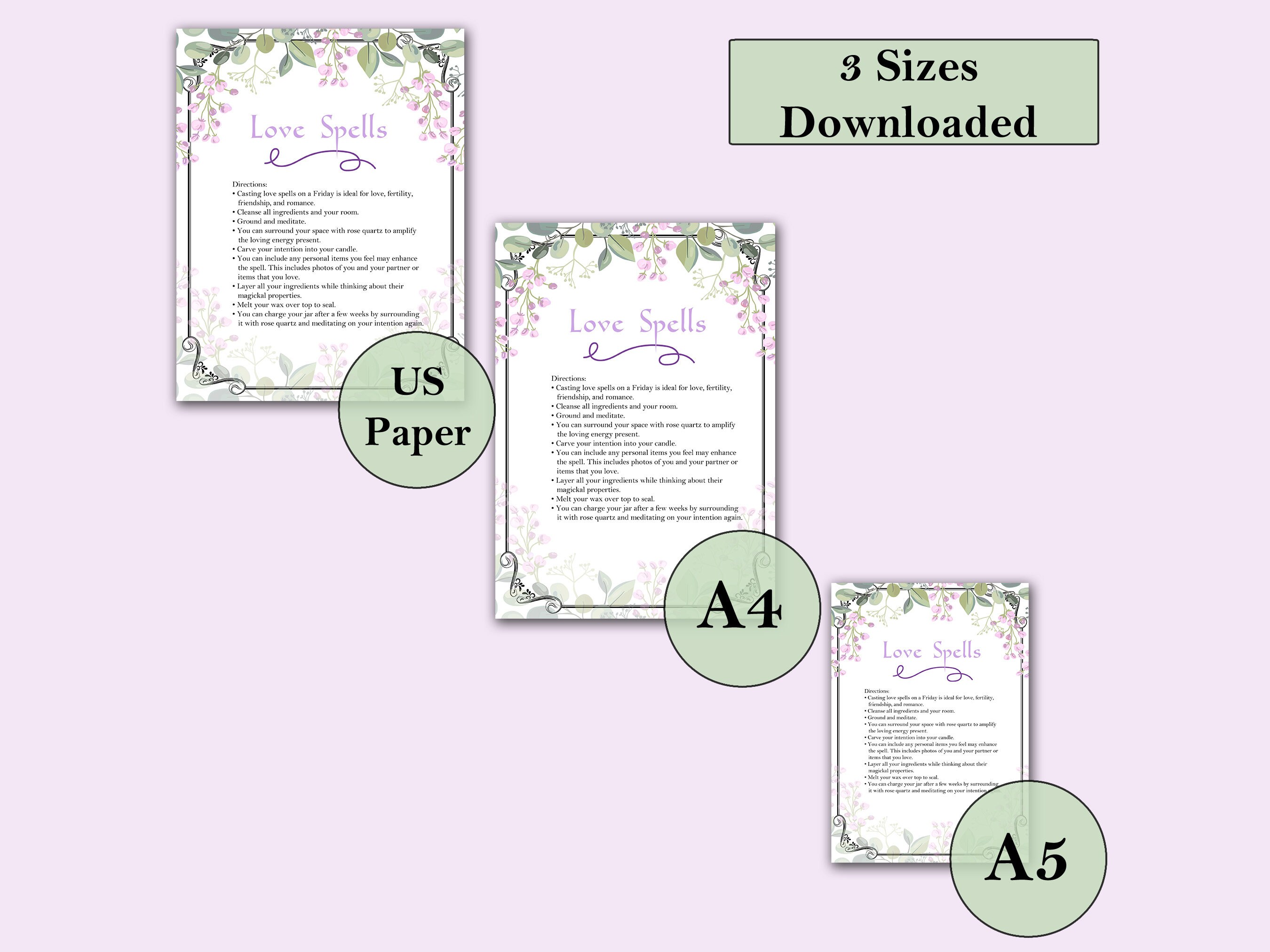 Love Spell Jar Recipe Bundle 5 Spells for Love With Correspondences ...