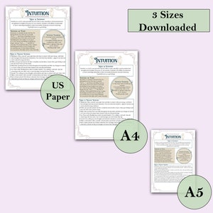 Intuition Guide and Worksheet Printable Pages - Etsy