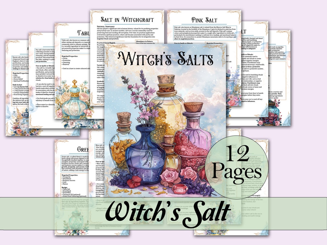 Witch's Salt Guide Recipes How to Craft and Use Coloured Salts in ...