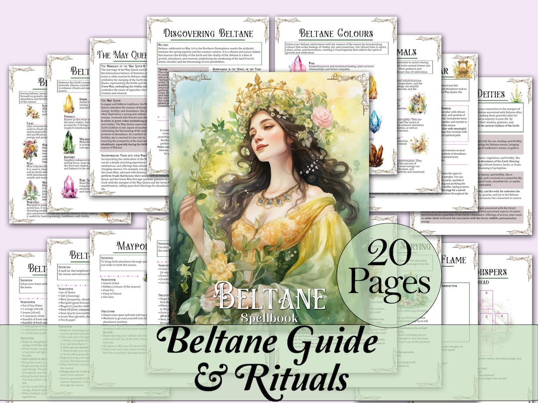 Beltane Sabbat Guide & Ritual Bundle | Correspondences, Spells, Tarot ...