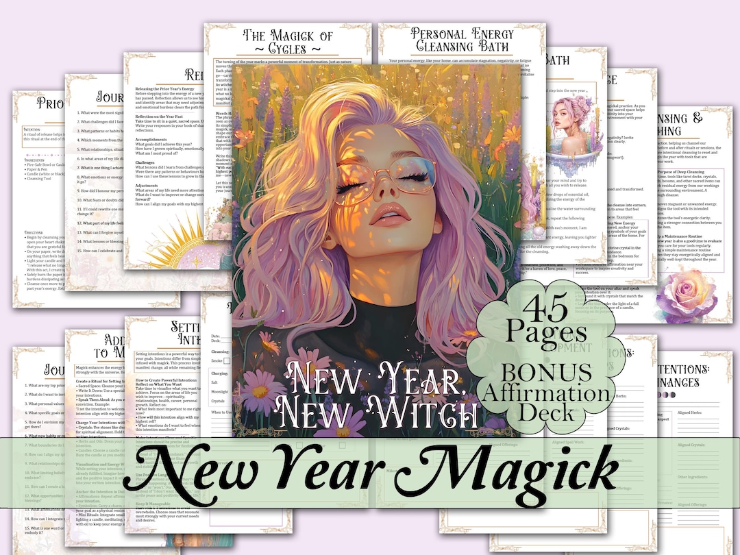 New Year, New Witch | Magick for New Beginnings, Worksheets, Tarot ...