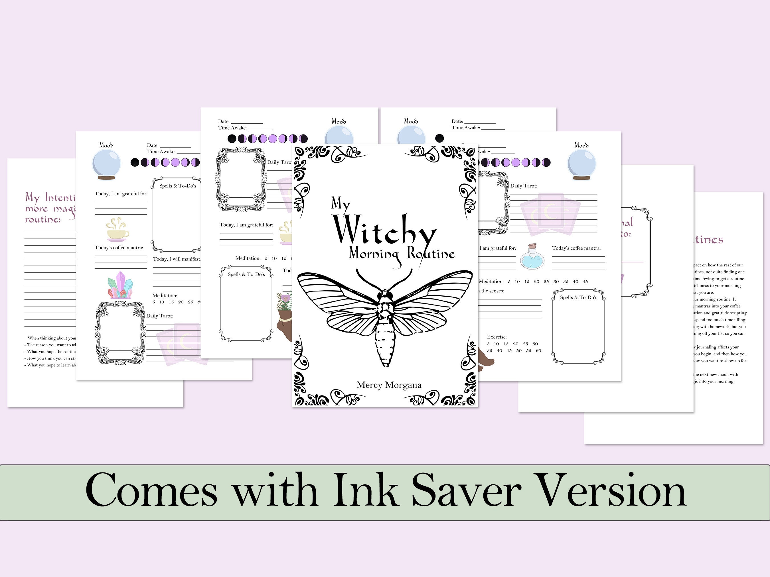 Witchy Morning Routine Journal Daily Tarot Meditation - Etsy