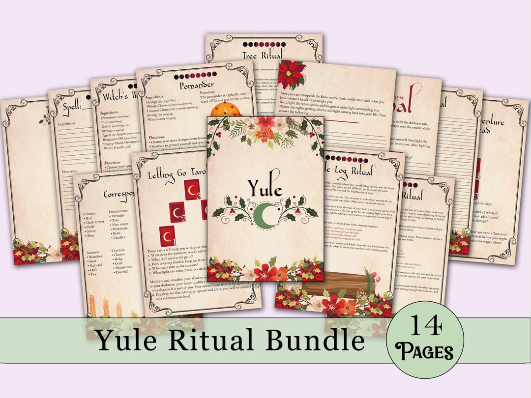 Yule Book of Shadows Bundle | Spells, Rituals, Tarot, and More ...
