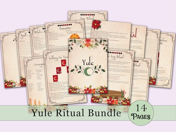 Yule Book of Shadows Bundle Spells Rituals Tarot and - Etsy
