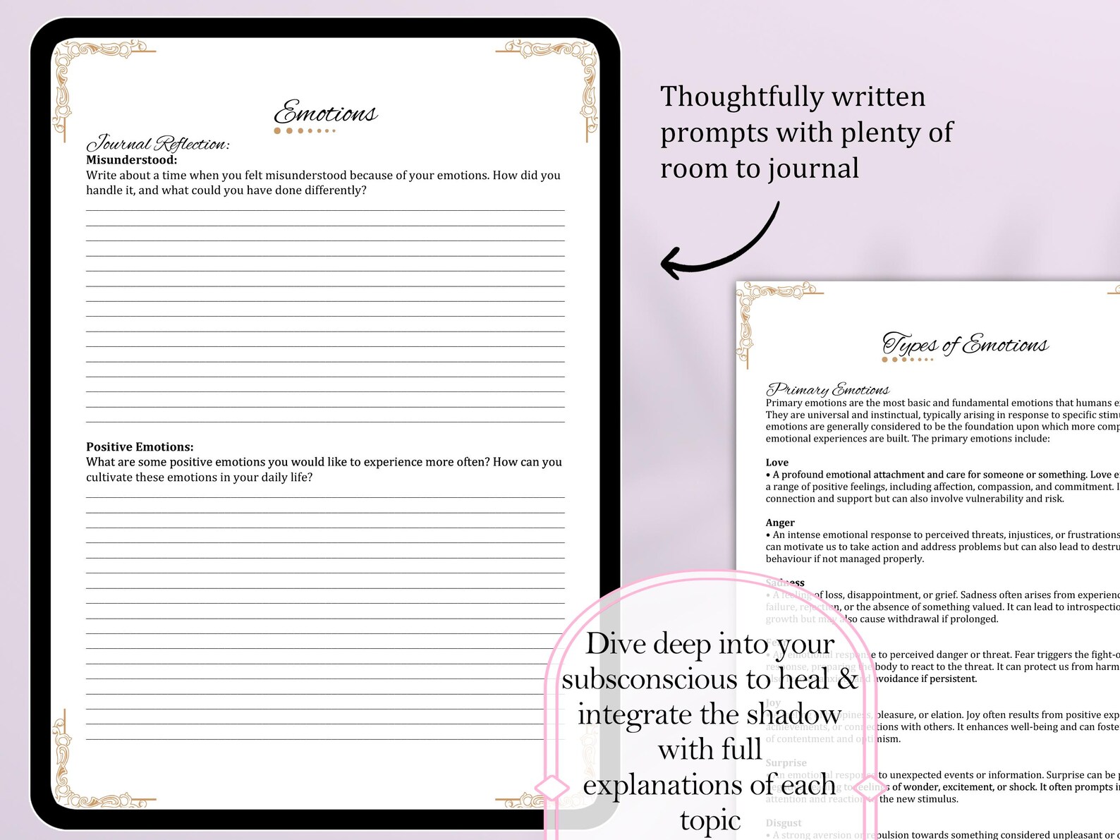 Shadow Work Journal & Guide | Complete Guided Shadow Work Workbook With ...