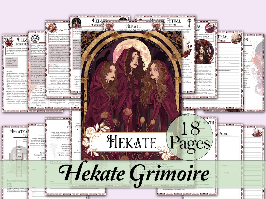 Hekate Book of Shadows Bundle | Spells, Rituals, Shadow Work, Tarot ...