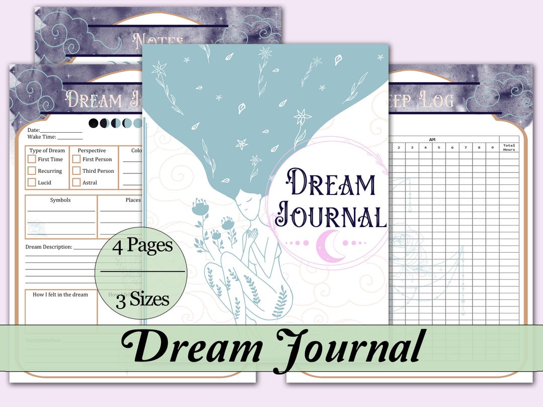 Dream Journal & Sleep Tracker | 4 Printable Pages - Etsy