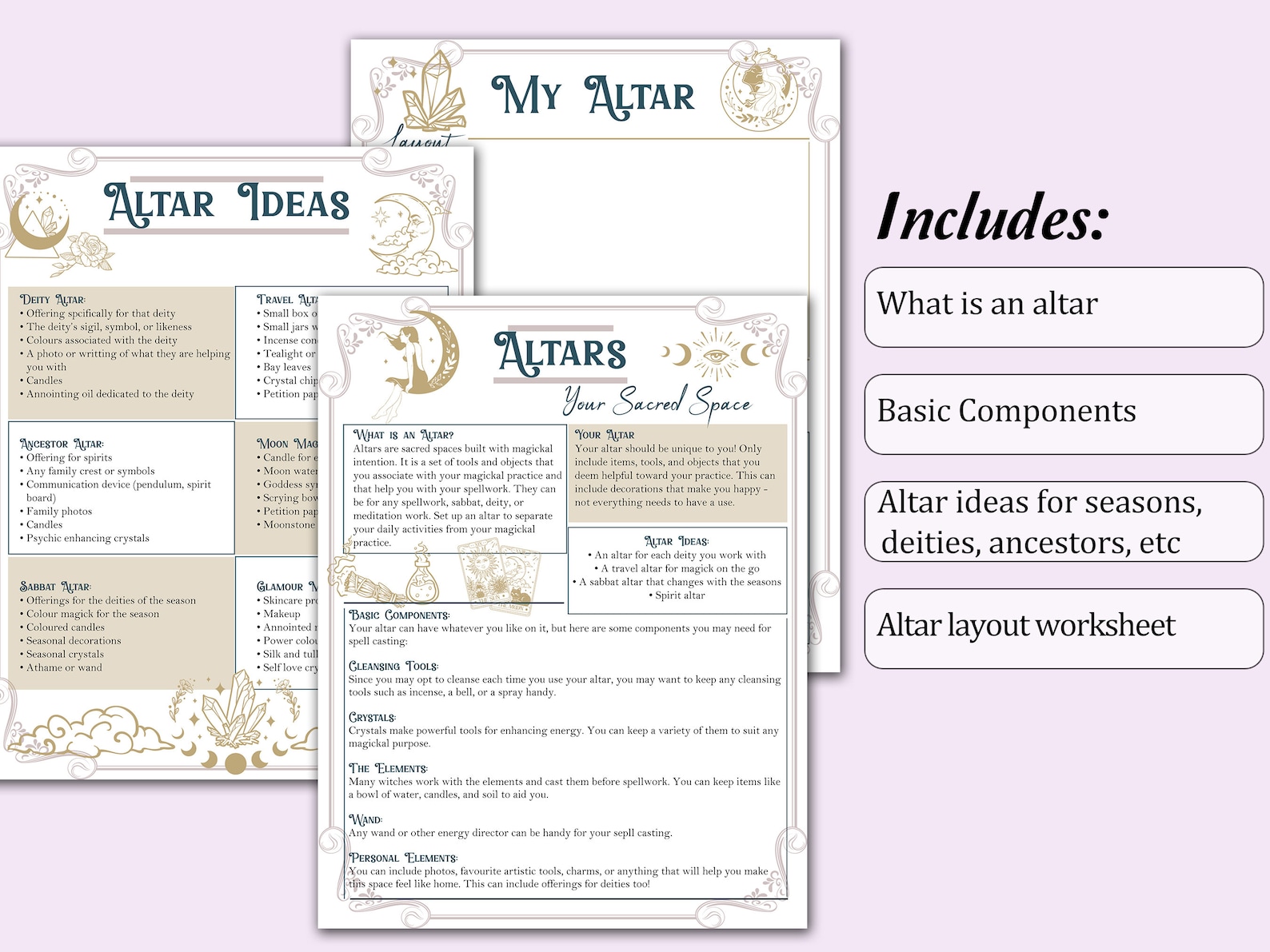 Altars Guide & Worksheet | Printable Pages - Etsy