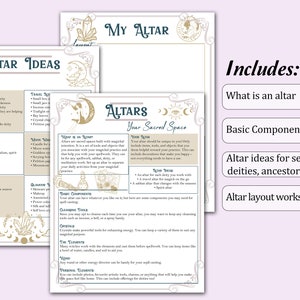 Altars Guide & Worksheet | Printable Pages - Etsy