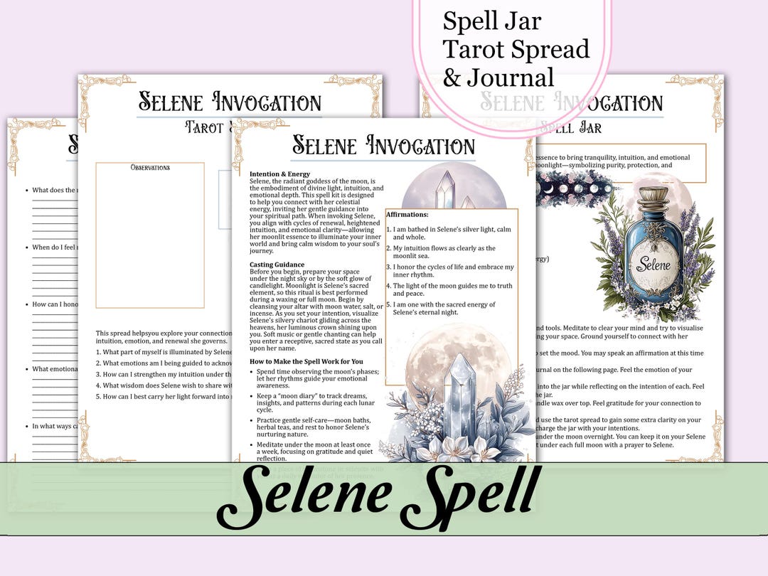 Selene Spell Kit | Greek Goddess, Moon Magick, Intuition, Spell Jar ...