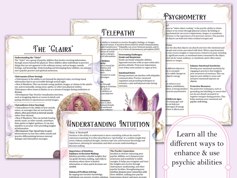 Psychic Witch Bundle | Guide to Psychic Witchcraft, Energy Work ...