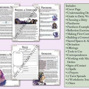 Deity Work Guide Worksheets How to Build and Maintain Connections With ...