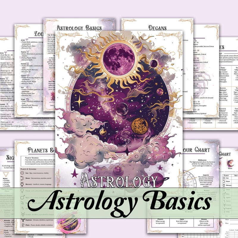 Astrology Learning Chart - Etsy UK