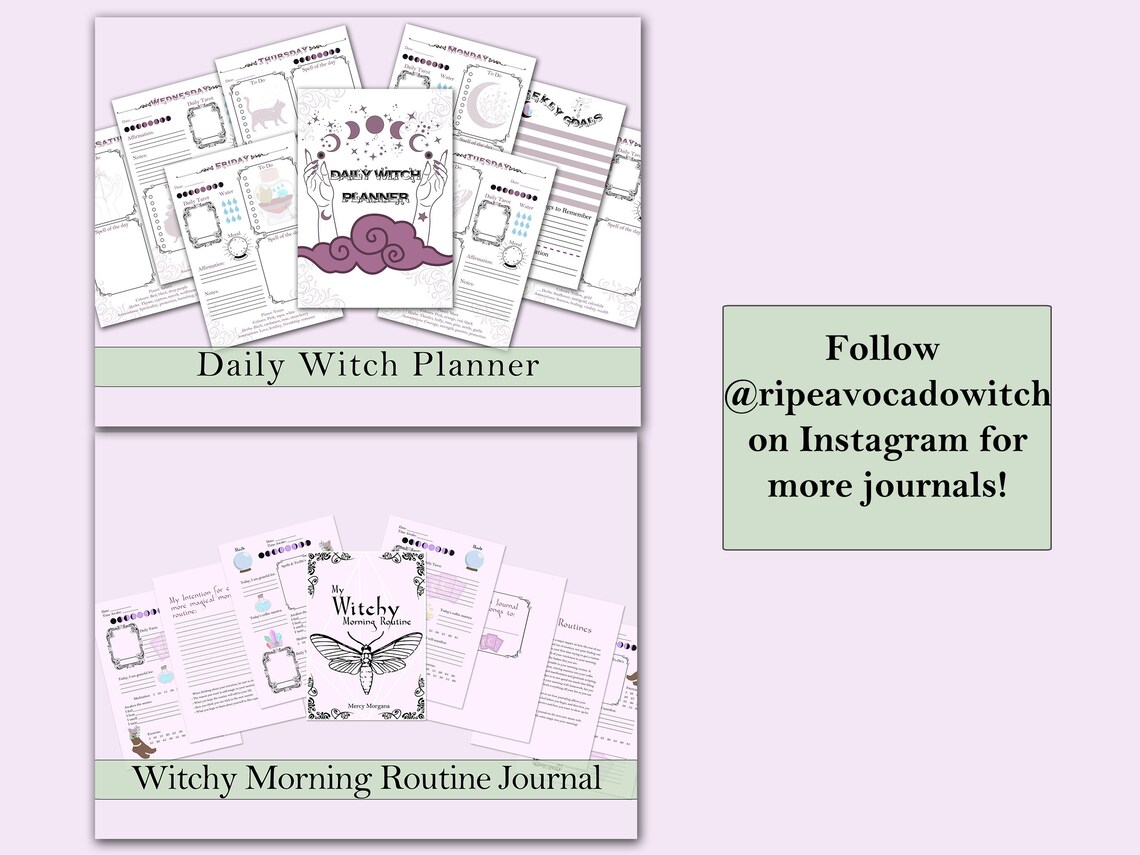 ADHD Witch Planner Daily Weekly & Monthly Printable - Etsy