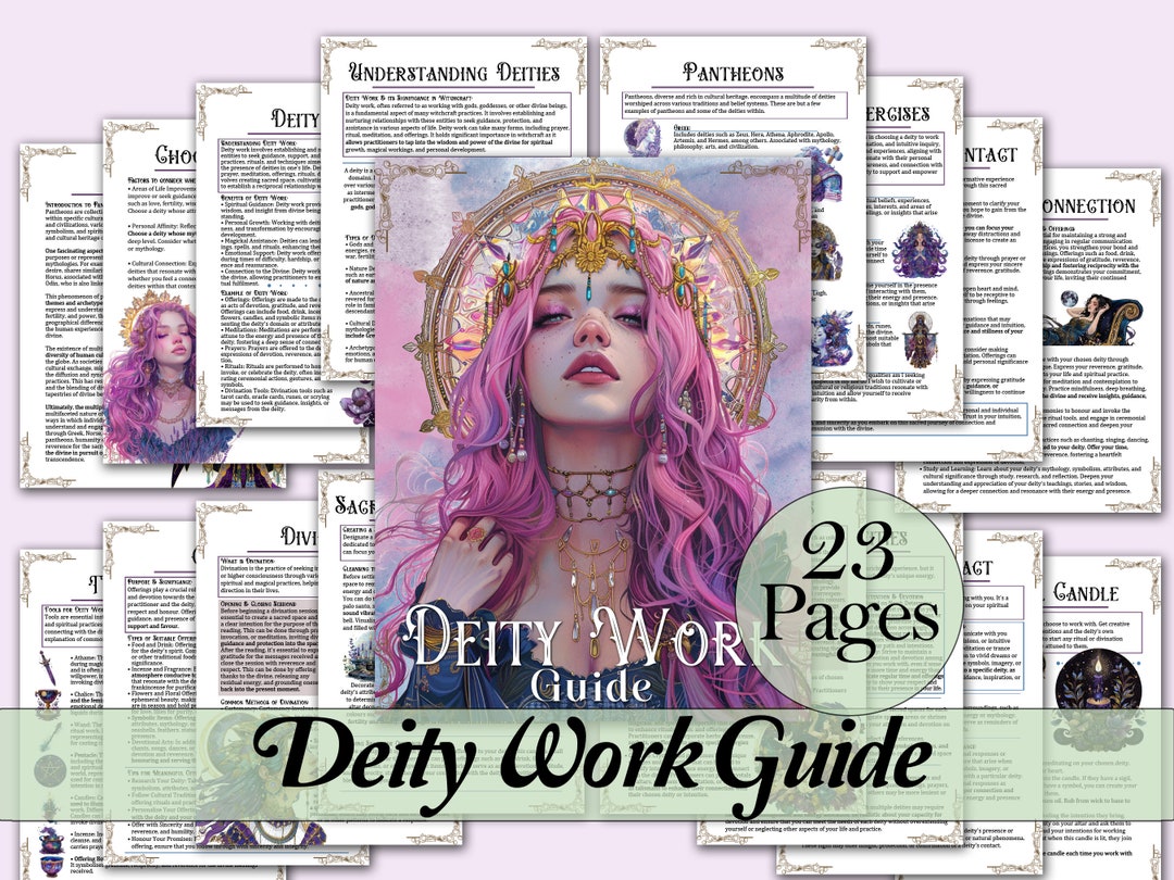 Deity Work Guide Worksheets How to Build and Maintain Connections With ...