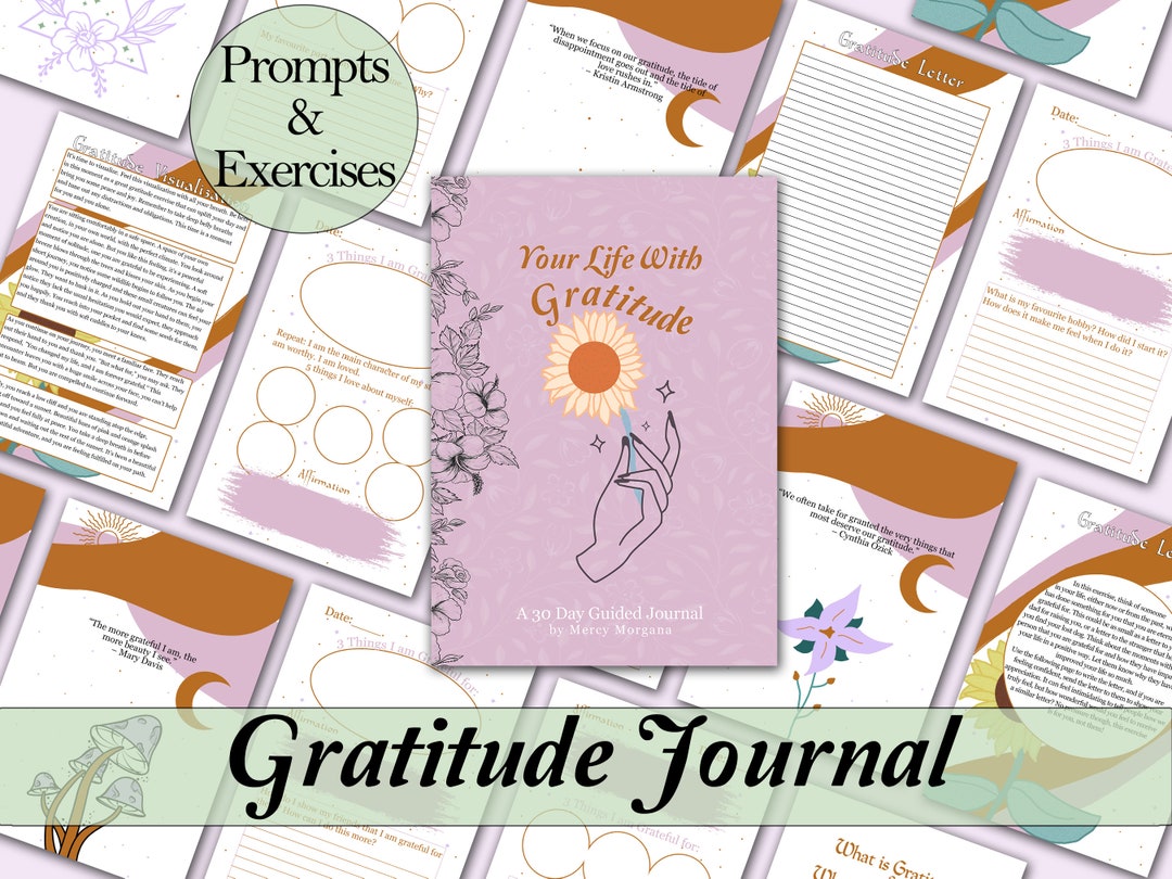 Guided Gratitude Journal | 30+ Days of Journal Prompts for Practicing ...
