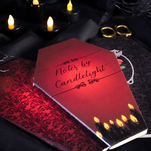 Notes by Candlelight 3 Pack Thread Bound Coffin Shaped Notebooks Lined ...