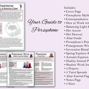 Persephone Book of Shadows Bundle | Rituals, Tarot Spreads ...