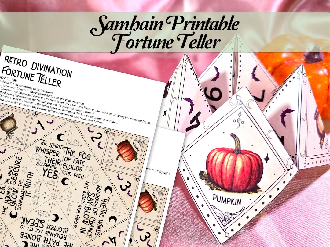Printable Fortune Teller/cootie Catcher - Halloween / Samhain ...