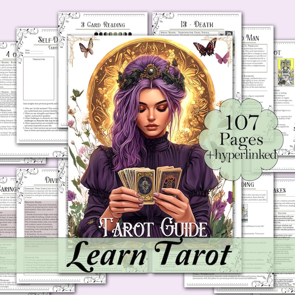 Learning Tarot Deck Cheat Sheet - Etsy