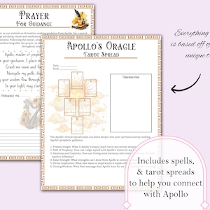 Apollo Book of Shadows Bundle | Rituals, Tarot Spreads, History, Spells ...