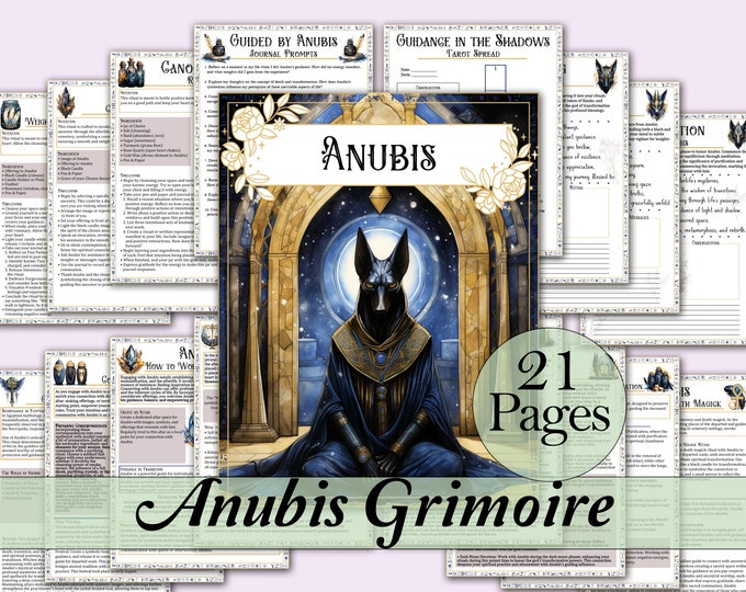 Anubis anpu Prayer Card - Etsy