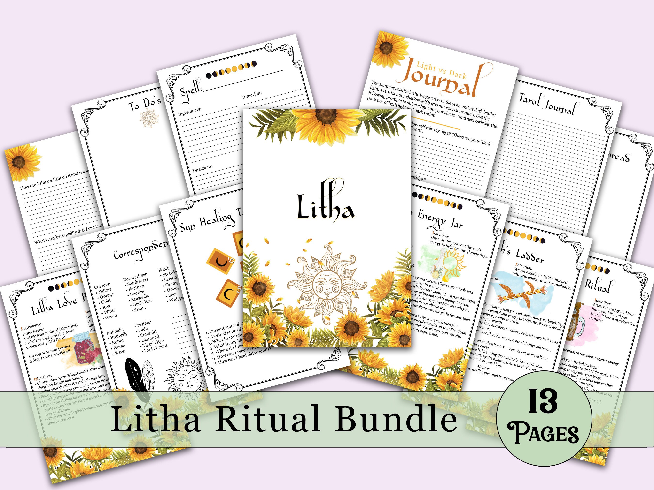 Litha Book of Shadows Bundle | Spells, Rituals, Tarot, and More ...