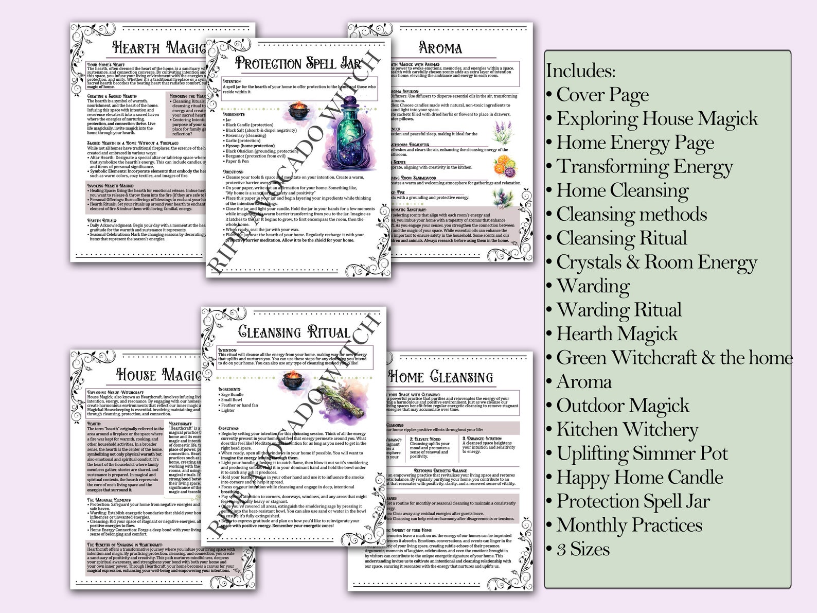 House Magick Book of Shadows Bundle Cleansing Warding - Etsy