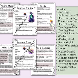 House Magick Book of Shadows Bundle Cleansing, Warding, Rituals, and ...