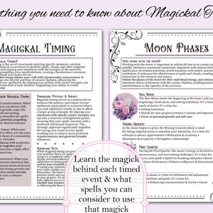 Magickal Timing Guide & Worksheet | Moon Phases, Astrology, Sun Magick ...