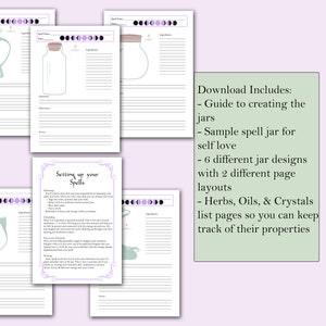 Blank Spell Jar Recipe Pages and Guide | 20 Printable Pages - Etsy