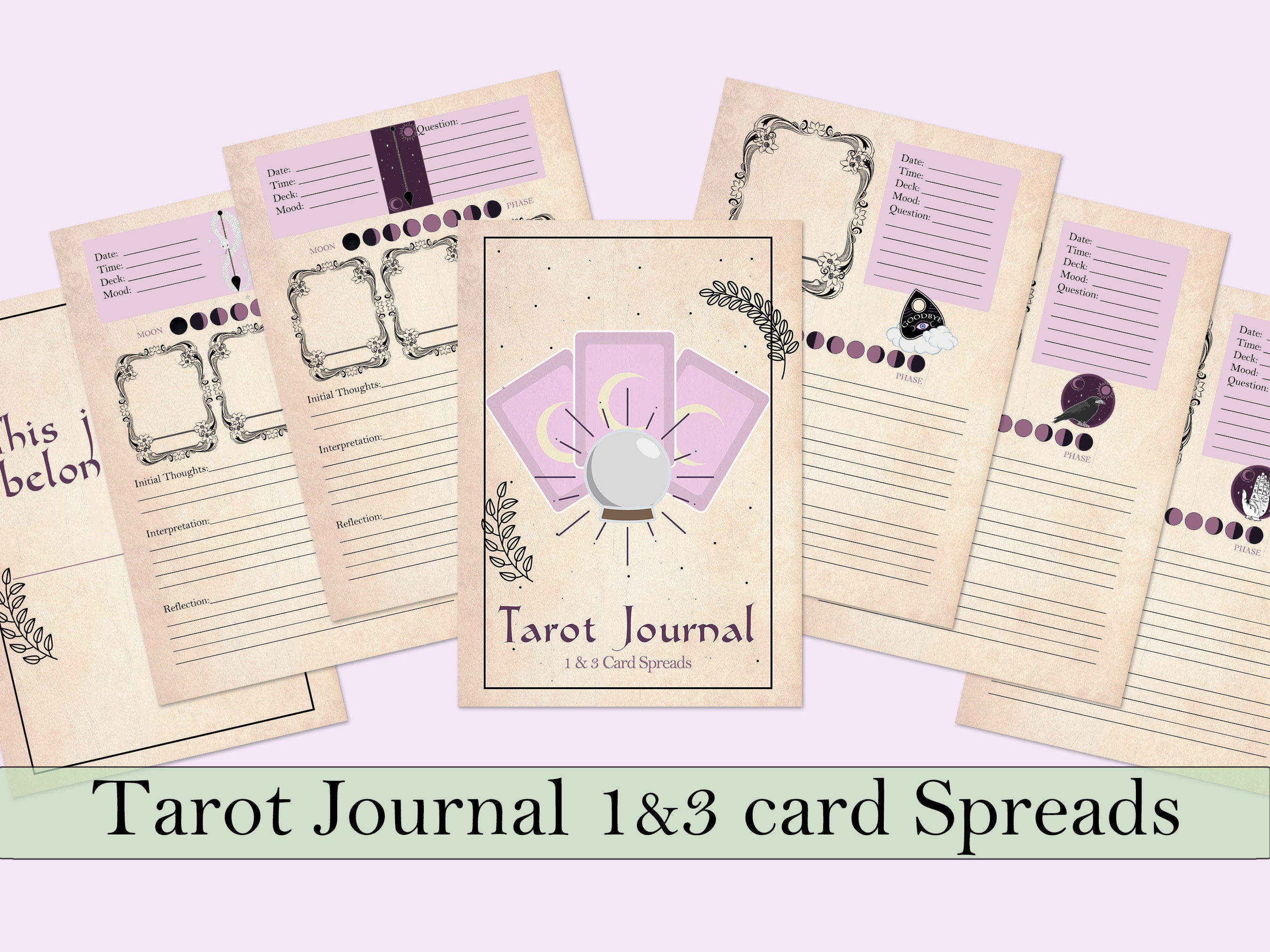 Daily Tarot Journal | Printable | Book of Shadows Insert - Vintage ...