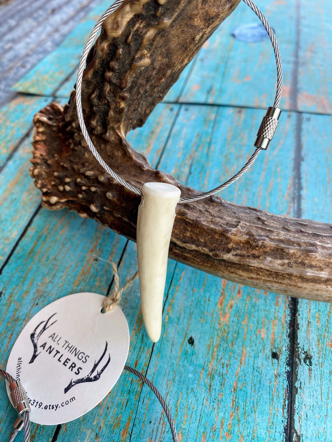 Antler keychain. Deer antler key chain. Elk antler keychain. | Etsy