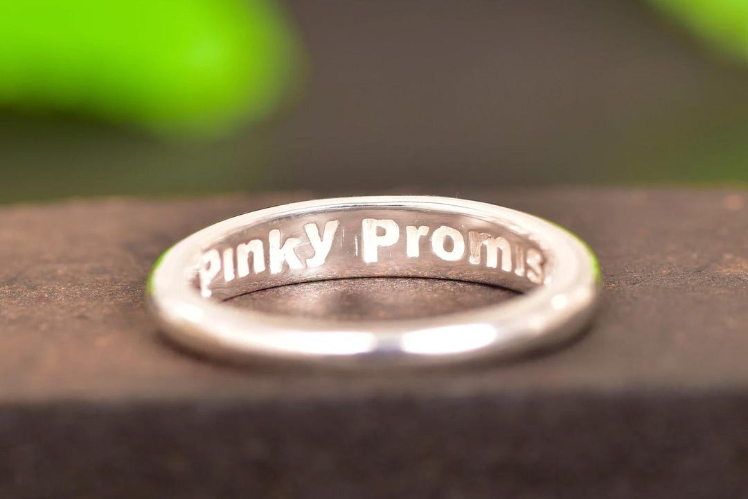 Charming Pinky Promise Ring- Symbolic and Elegant Couples Ring- Special ...