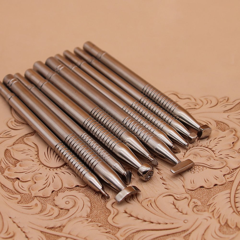 Full Set 304 Stainless Steel Leather Stamp Tools Set Leather Craft Kit ...