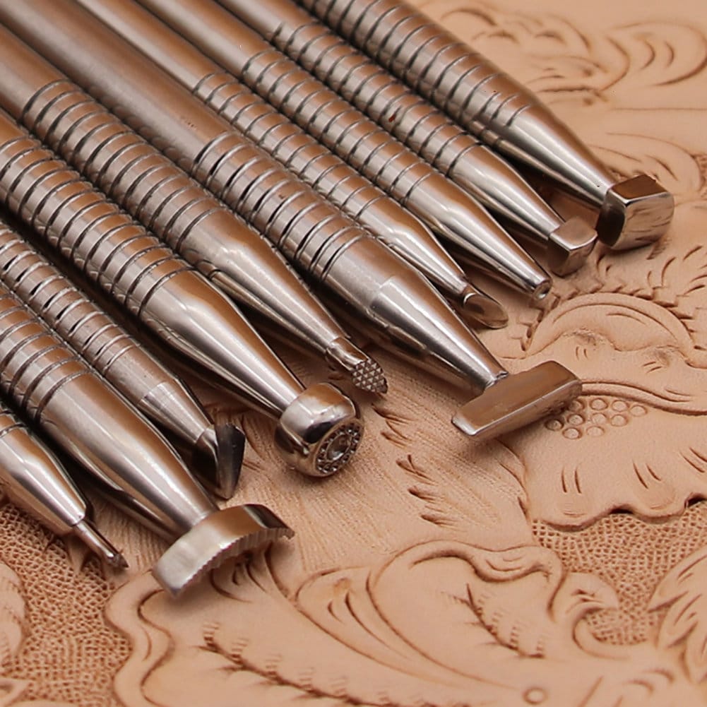 Full Set 304 Stainless Steel Leather Stamp Tools Set Leather Craft Kit ...