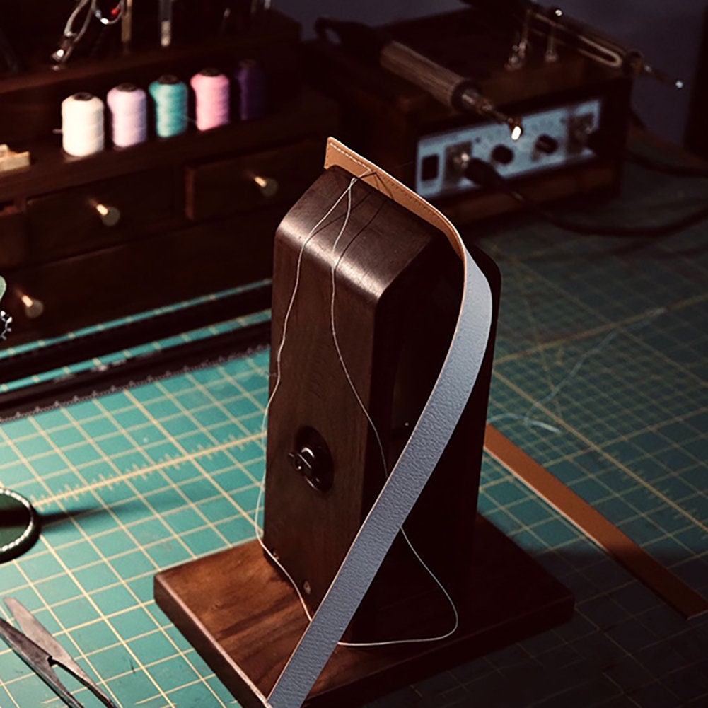 Leather Wooden Sewing Pony Horse Table Desktop Lacing Sewing Clamp for ...